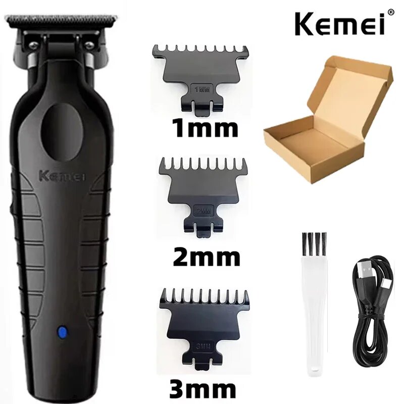 Беспроводной триммер Kemei KM-2299, 3 насадки, USB