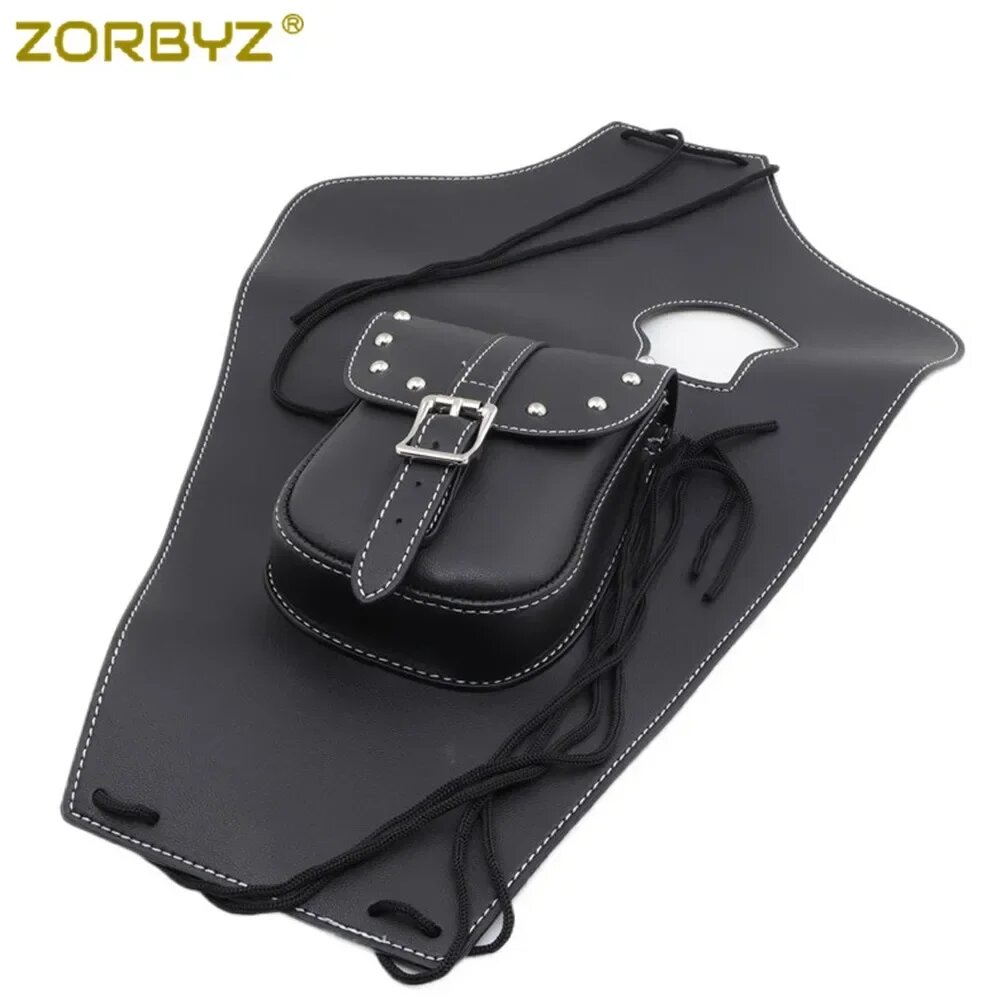 ZORBYZ для Yamaha Virago 750 1100 XV750 XV1100, черная сумка из искусственной кожи для мотоцикла, крышка бака, панель, сумка