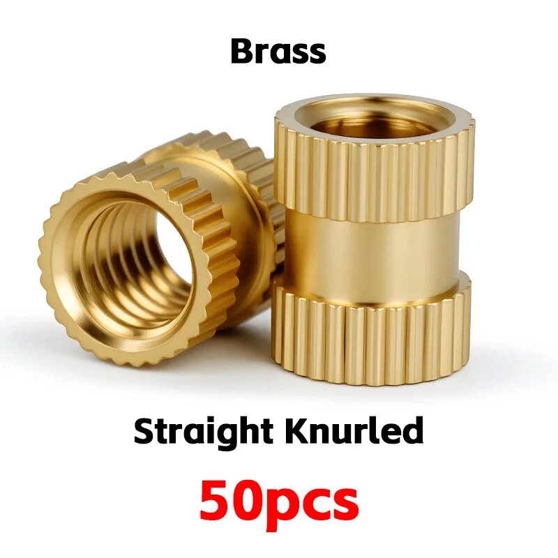 Латунные гайки Straight Knurl M2-M8, 50шт