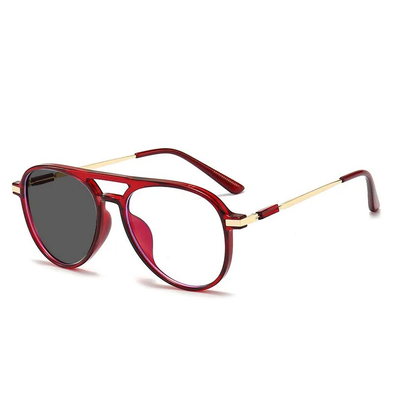 Фотохромные очки ERIKOLE для близорукости bright wine red, -2.5