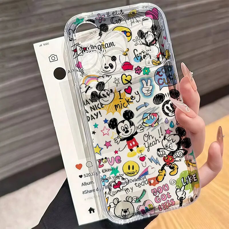 Чехол Disney Mickey Minnie iPhone 11 12 15 16 Pro Max