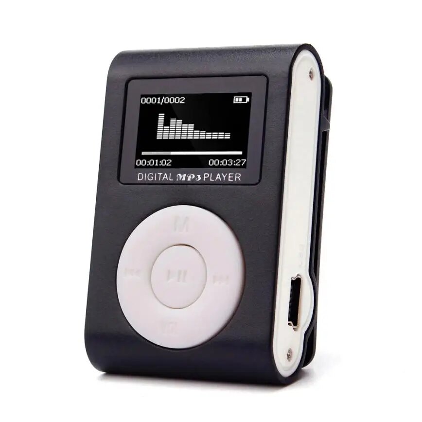 Черный MP3-плеер 32ГБ USB Clip