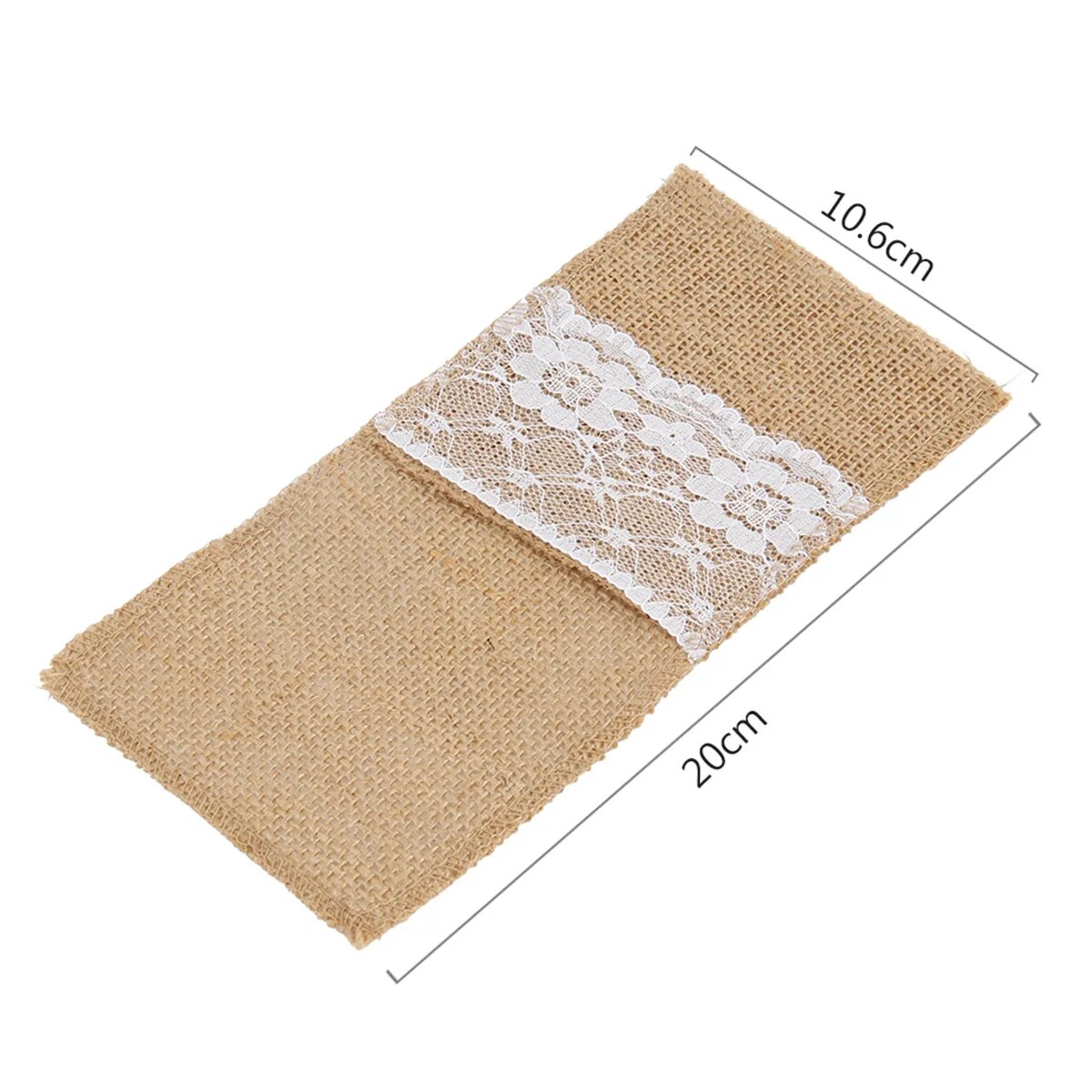 Льняные мешочки для столовых приборов 50PCs