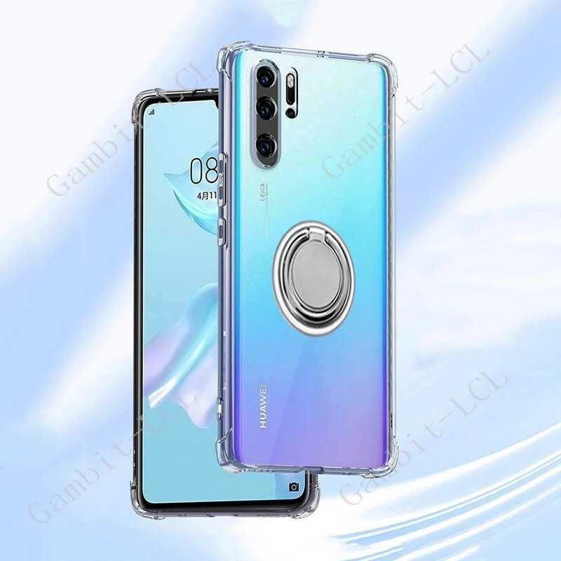 Для Huawei P30 Pro 2019 VOG-L09, VOG-L29, VOG-TL00 Заднее кольцо-держатель Кронштейн Чехол для телефона Мягкий силиконовый чехол из ТПУ на P30Pro