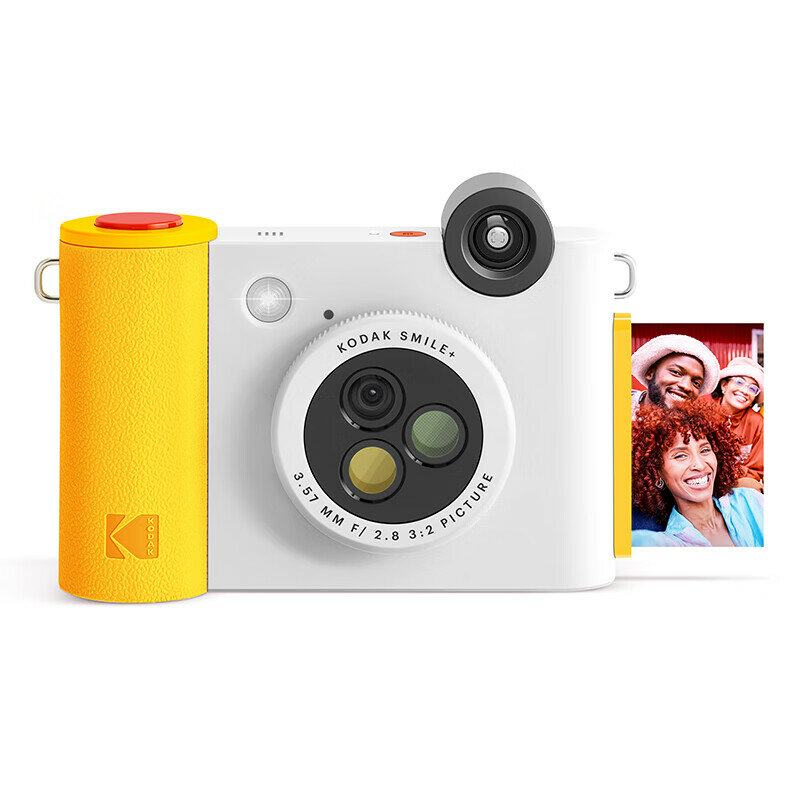 Камера KODAK Smile+ Instant 10 МП 3 фильтра Zink без чернил Bluetooth передача фото TF-карта Белый Цвет：Белый