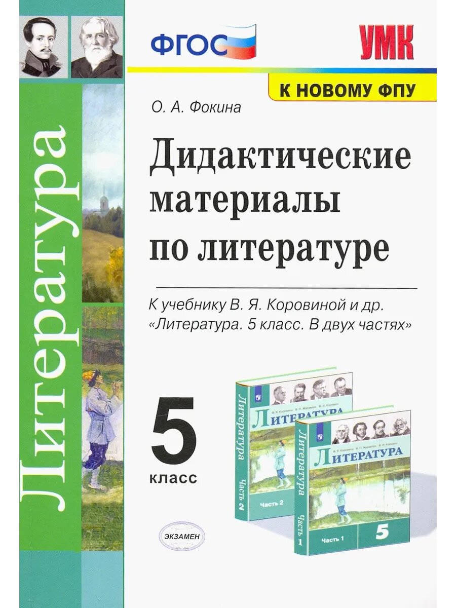 Литература. 5 класс. Дидактические материалы
