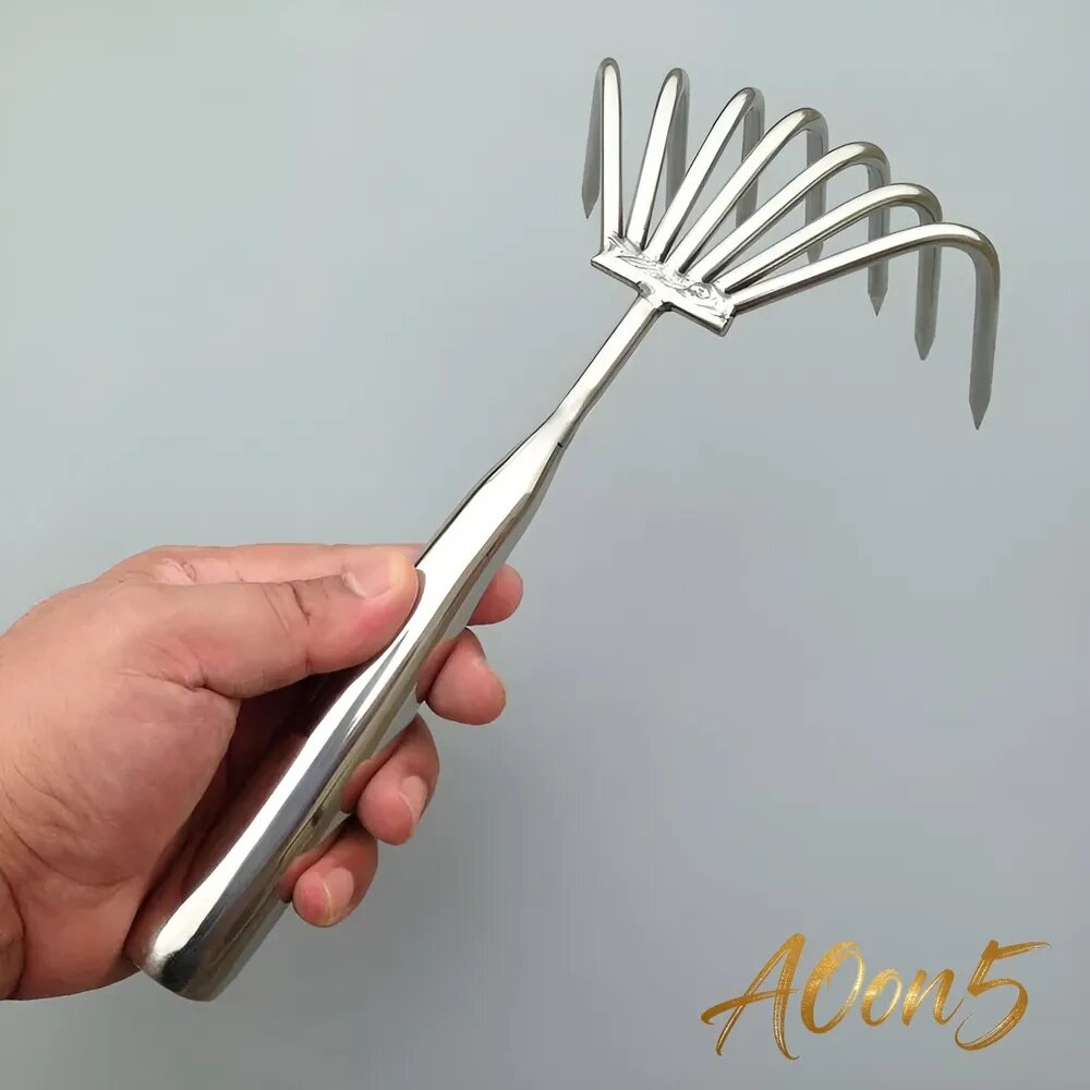 Грабли , Веерные, Нержавеющая сталь, 15 см