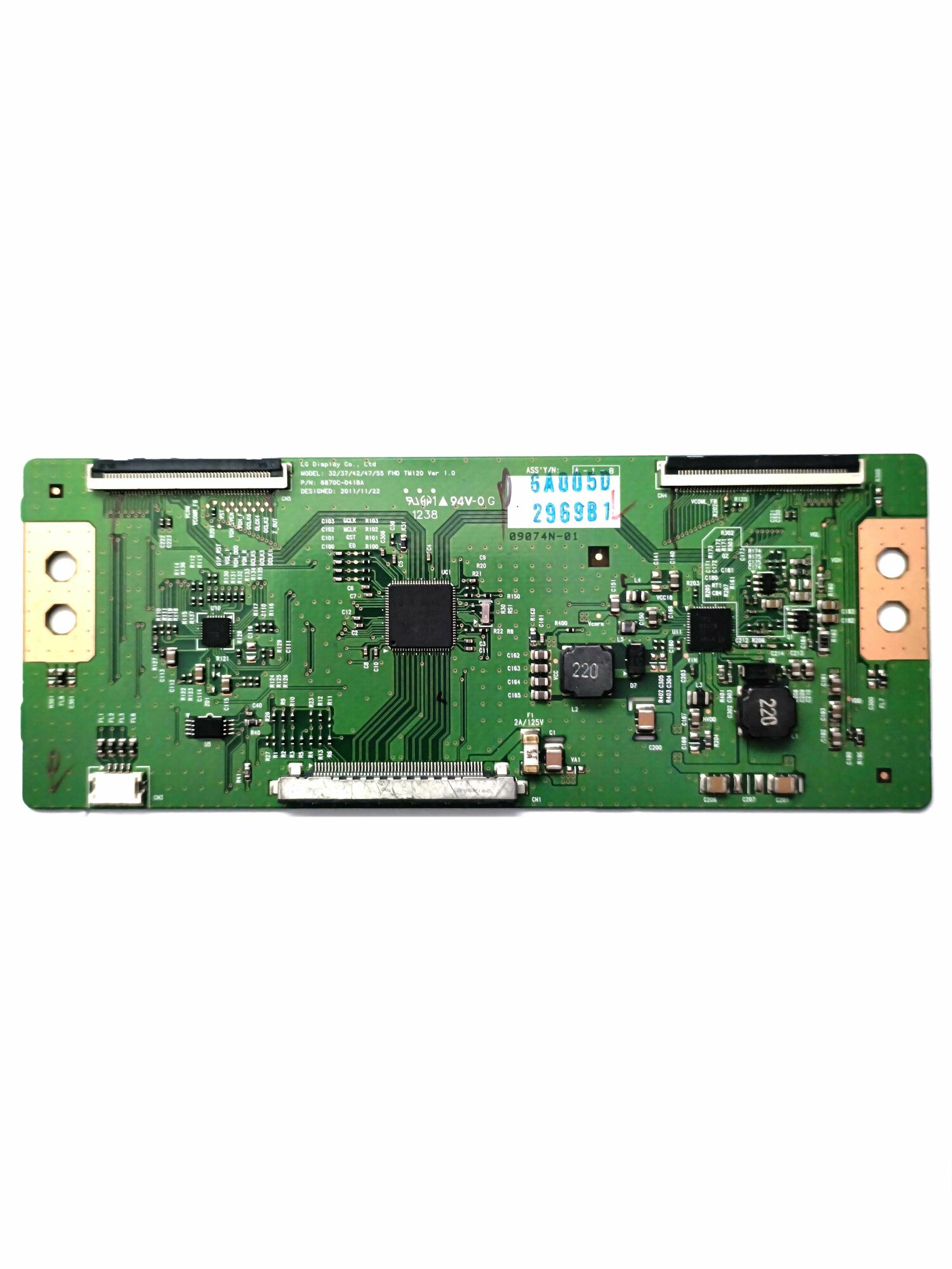 Плата T-CON 6870C-0418A 32/37/42/47/55 FHD TM120 для телевизора LG 47LM580T