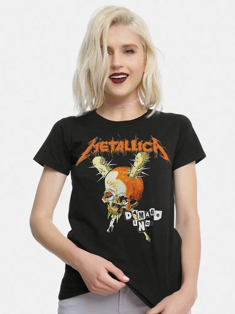 Футболка Metallica / Металлика / Женская черная M