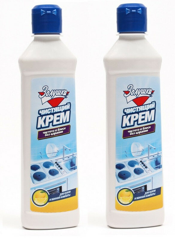 Золушка Крем чистящий, Лимон, 300 мл, 2 шт