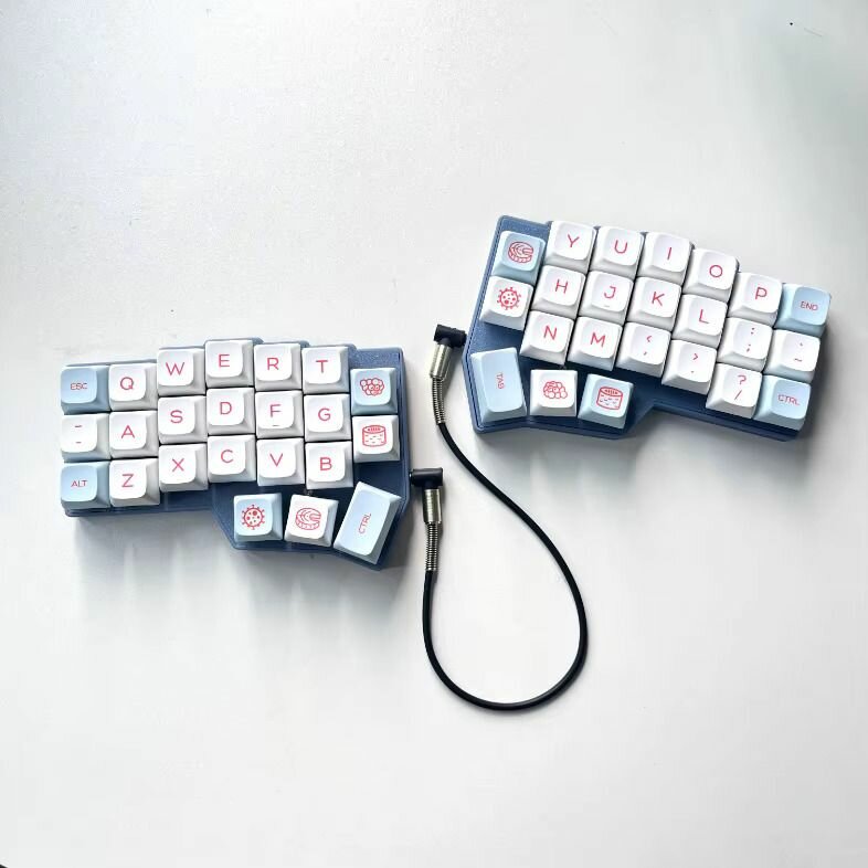 Проводная Разделенная Клавиатура CORNE, Однорежимная Клавиатура RGB С Возможностью Горячей Замены