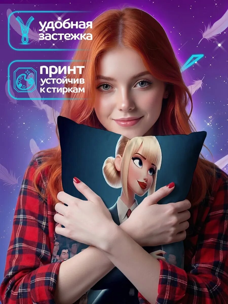 Подушка дакимакура Девушка в костюме — фото 1