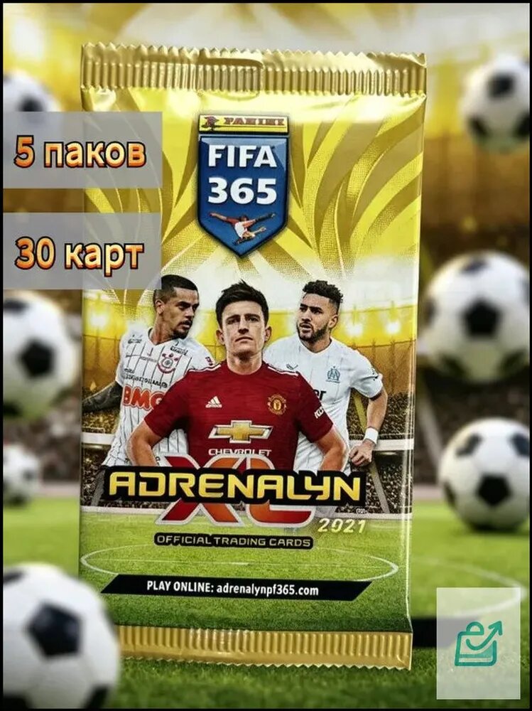 Коллекционные карточки Panini FIFA 365, 2021 5 паков / 30 карт