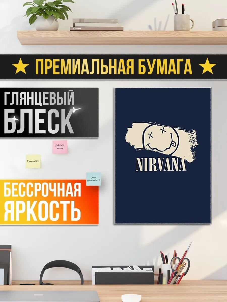Постер на стену Nirvana Рок Группа — фото 1