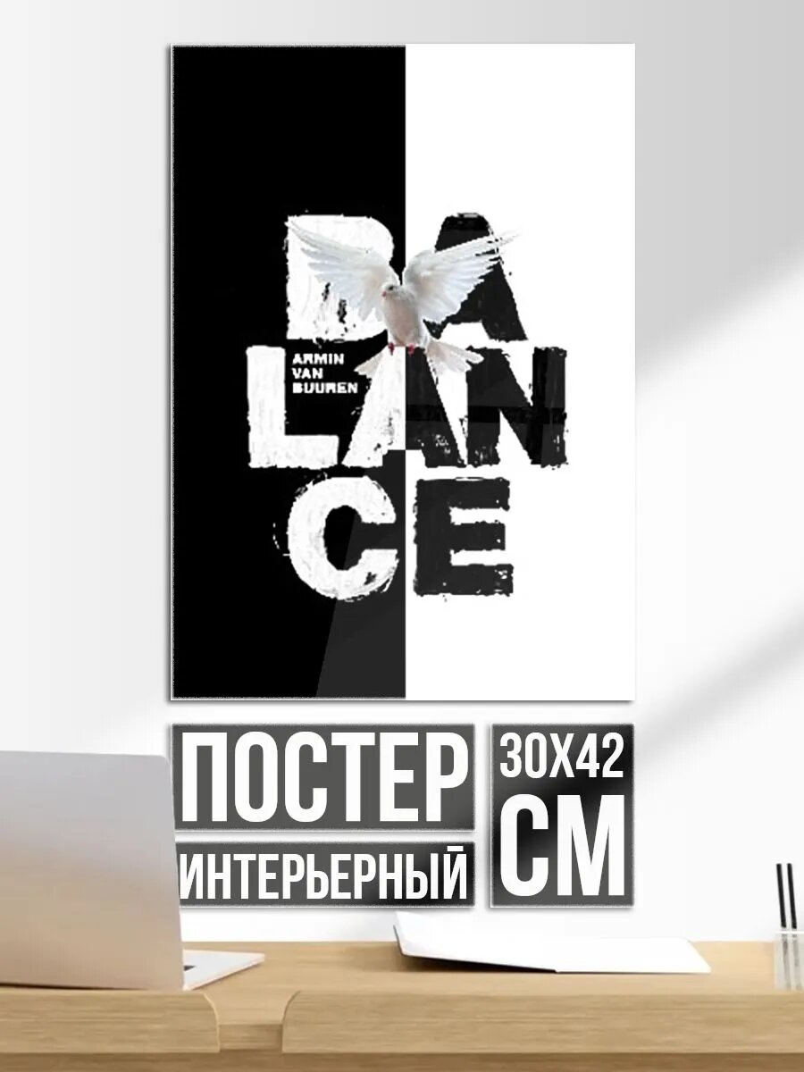 Постер на стену Armin van Buuren Balance - pigeon