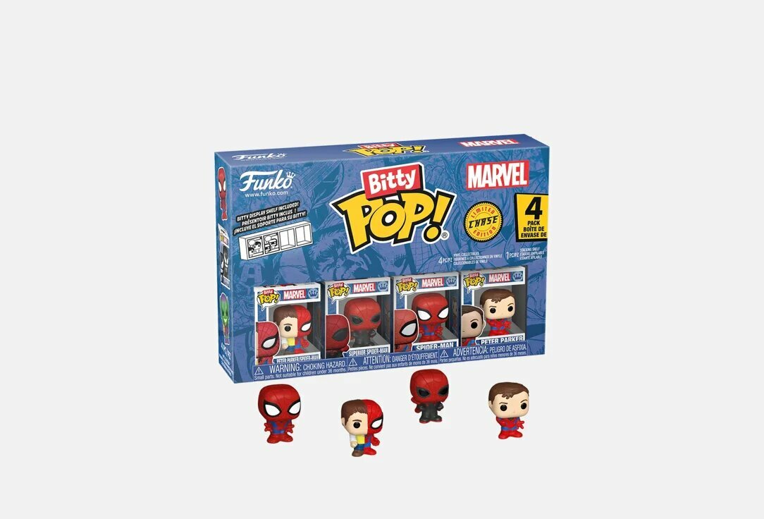 Funko Bitty POP! Marvel Spider-Man Parker Split+Superior+Spider-Man+Chase Фигурка 1 шт
