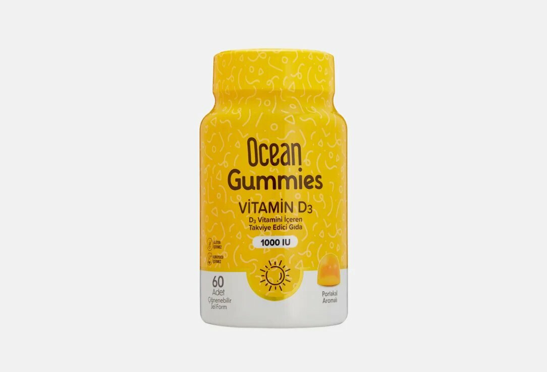 Orzax Ocean Gummies 1000 МЕ в пастилках Витамин D3 60 шт