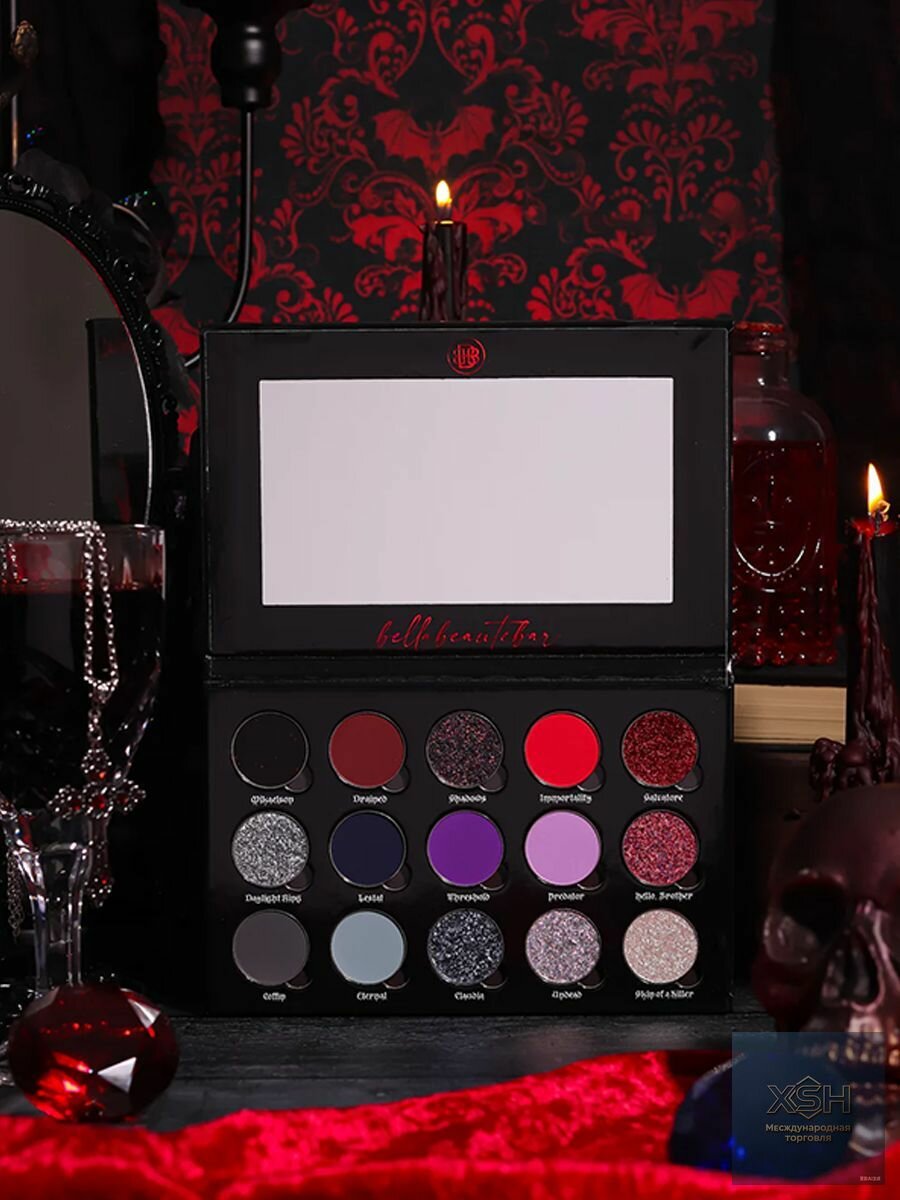 Палитра теней для век bellabeautebar, Матовая, многоцветная вспышка - Vamp Magnetic