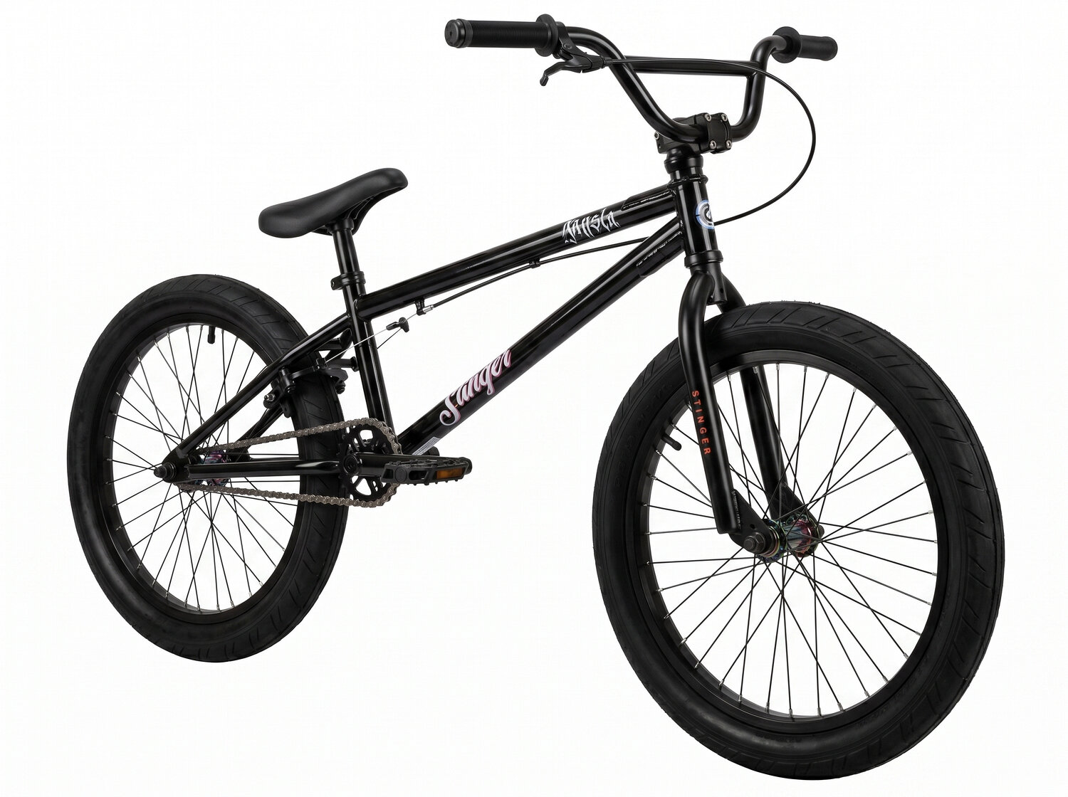 Велосипед Stinger BMX GANSTA, колеса 20", цвет неохром, стальной