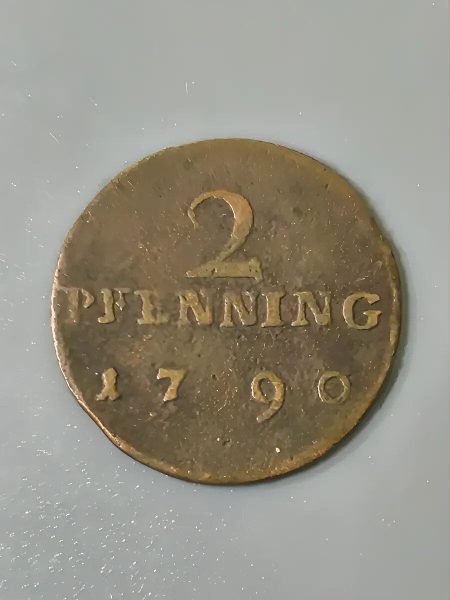 Монета 2 пфеннига 1790 г. Мюнстер (Германские государства)