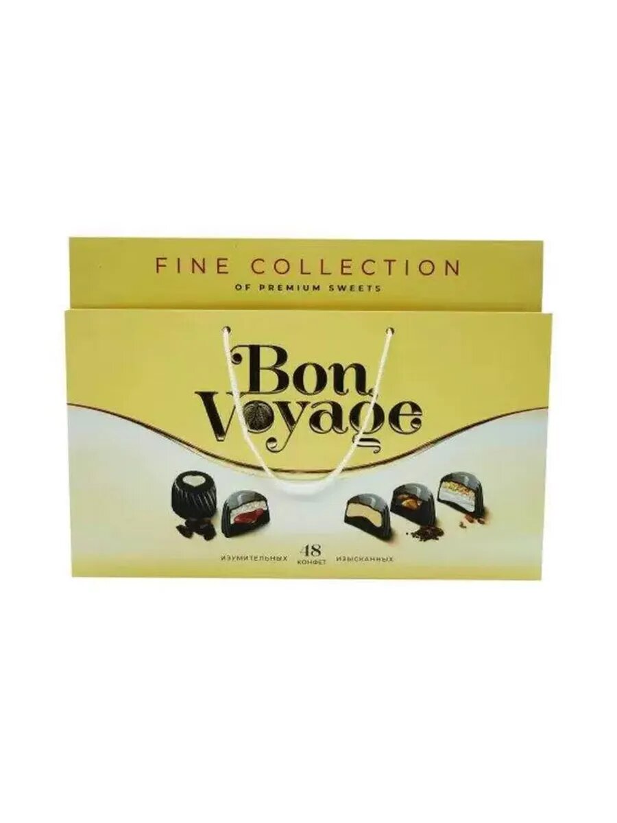 Юниаква Конфеты Bon Voyage Premium бежевая коробка, 740 г