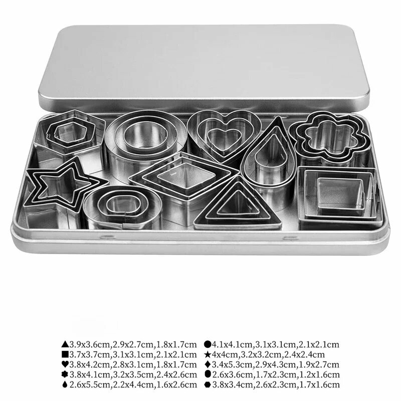 Формочки для печенья из нержавеющей стали Серебряный, 30pcs
