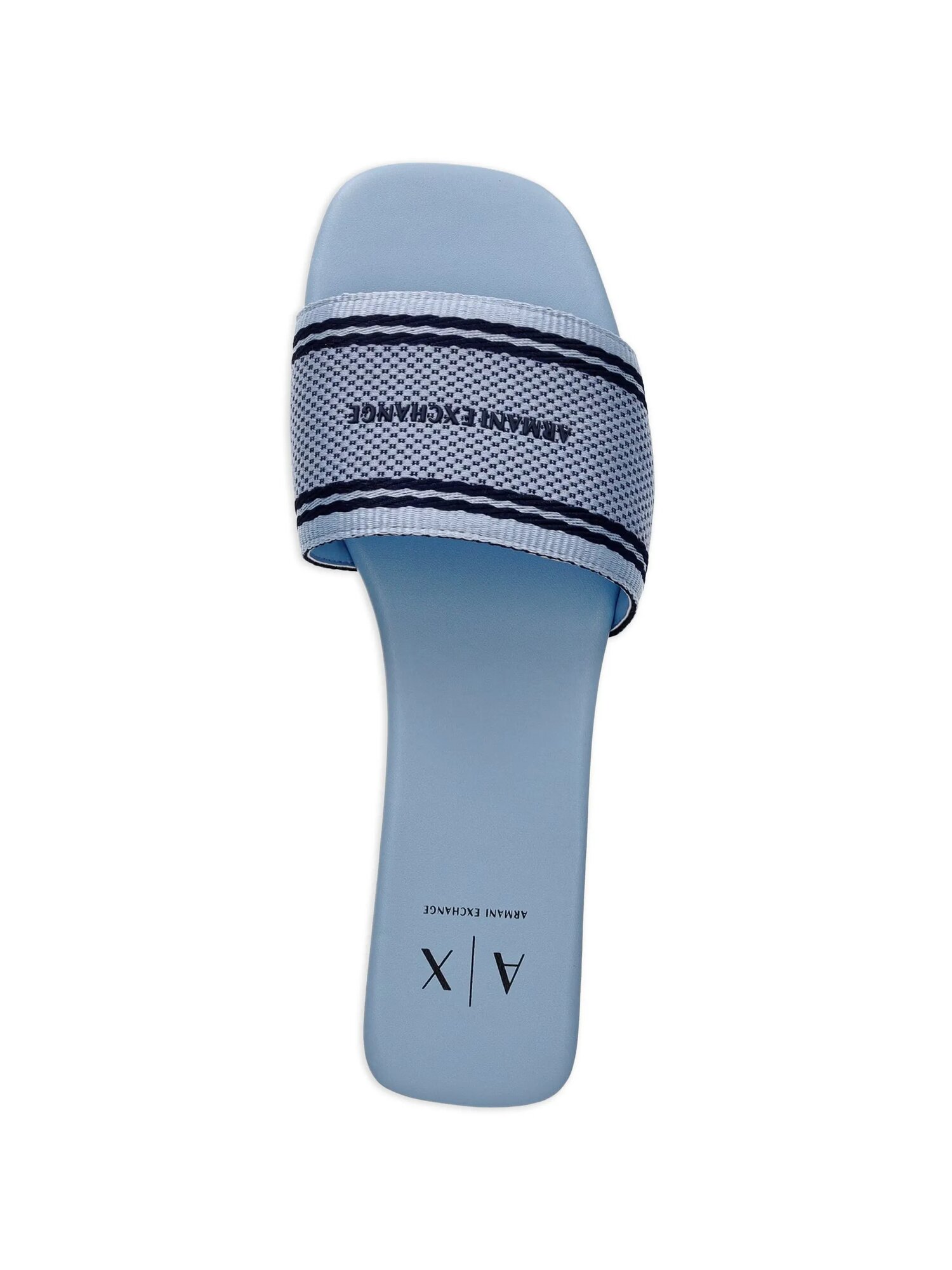 Шлёпанцы Armani Exchange Logo-print slides, размер 41, синий — фото 1