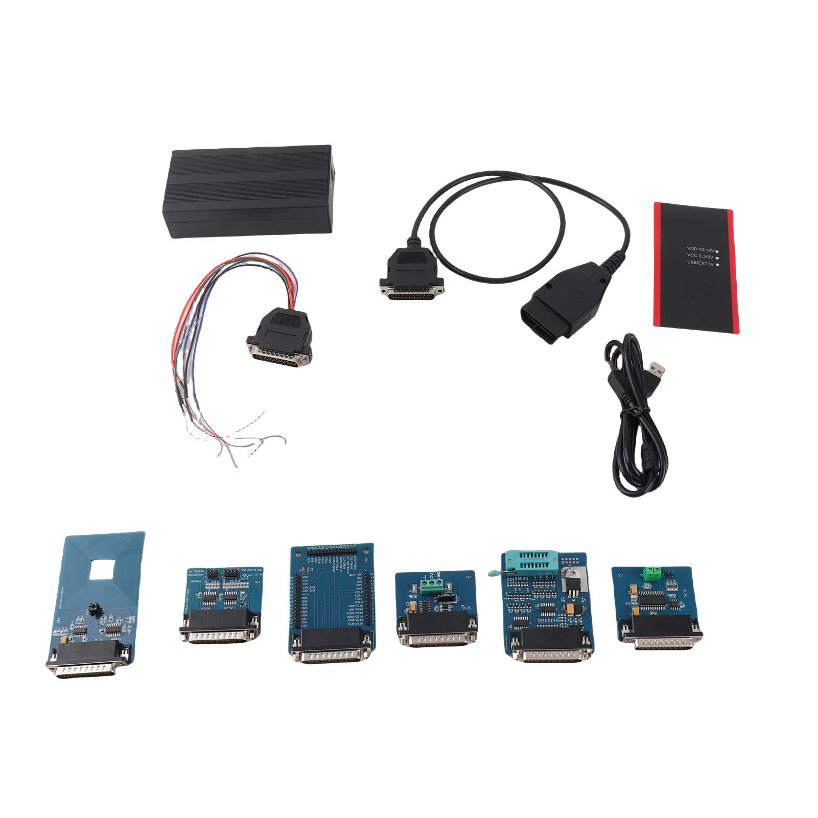 Инструмент для сброса пробега IMMO, программатор ключей ECU, коррекция одометра, диагностика SRS с адаптерами для автомобиля.