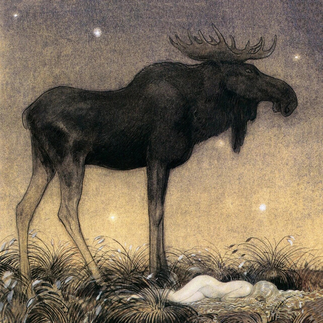 Печать на холсте "Принцесса Ведьма" Бауэр, 20x20см, цвет 6, Unframed