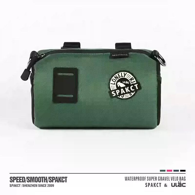 Сумка-держатель Spak x ULAC для горного велосипеда - темно-зеленый/черный, 1,5 л вместимость