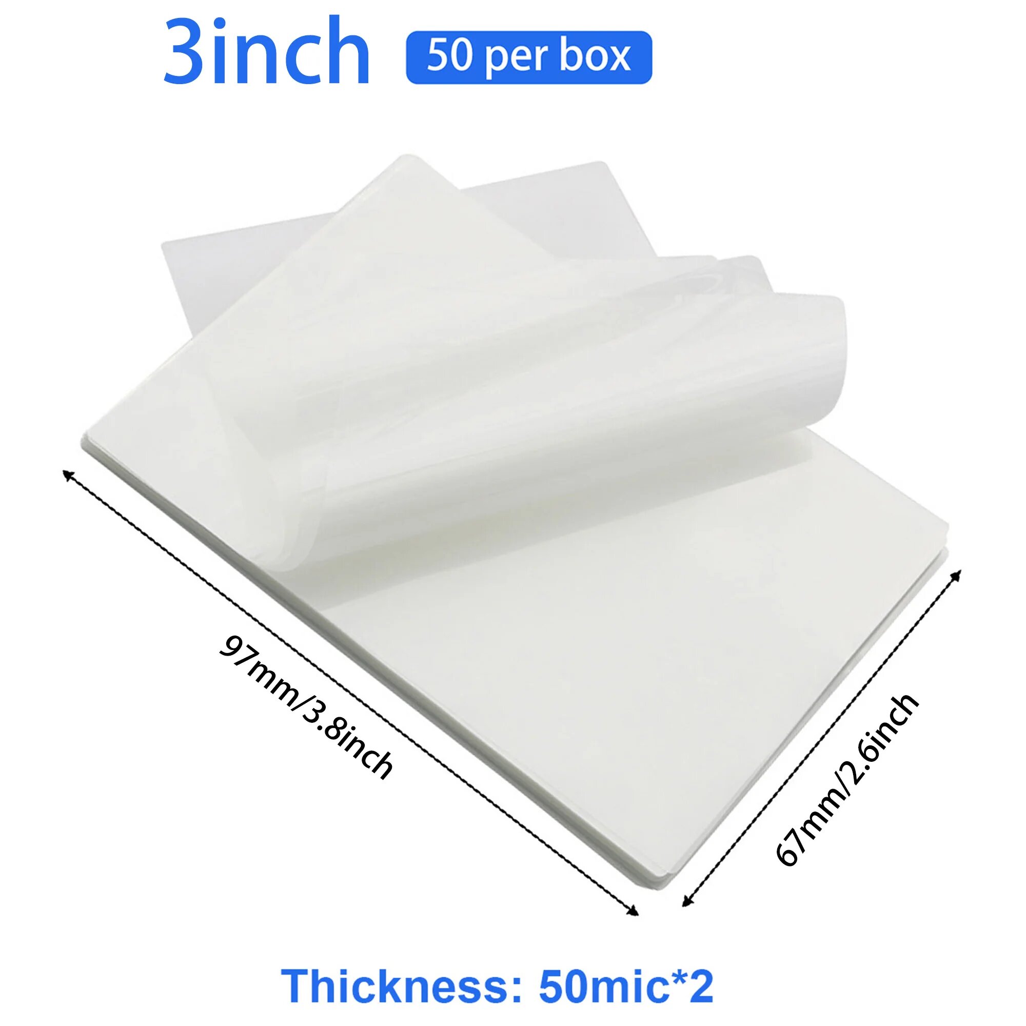 Термоламинирующие пакеты 3inch, 50шт