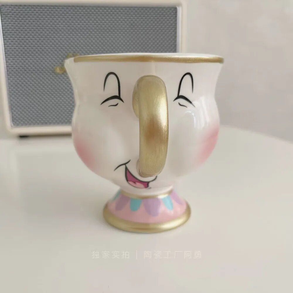 Чашка "Красавица и Чудовище"Mrs. Potts, 1 шт, керамика, для кофе, подарок