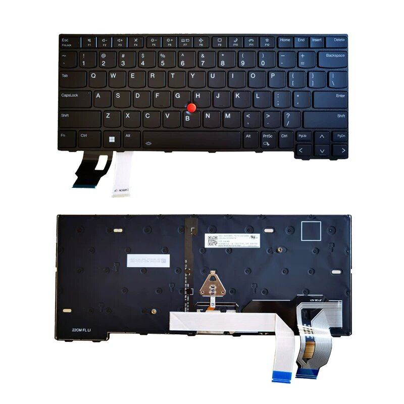 Новая клавиатура для ноутбука Lenovo ThinkPad T14 Gen 3/4, P14s, L14 Gen 3/4 - черная, с подсветкой (оригинальная