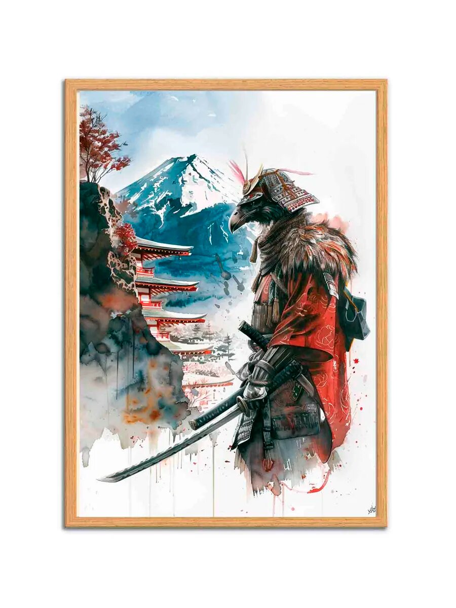 Животное-самурай Эму 3, Плакат 30x42см