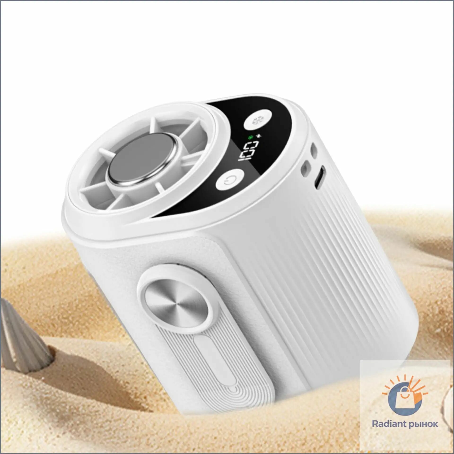 Milochic Портативный вентилятор Mini-ventilyator s poyasnym krepleniem, белый