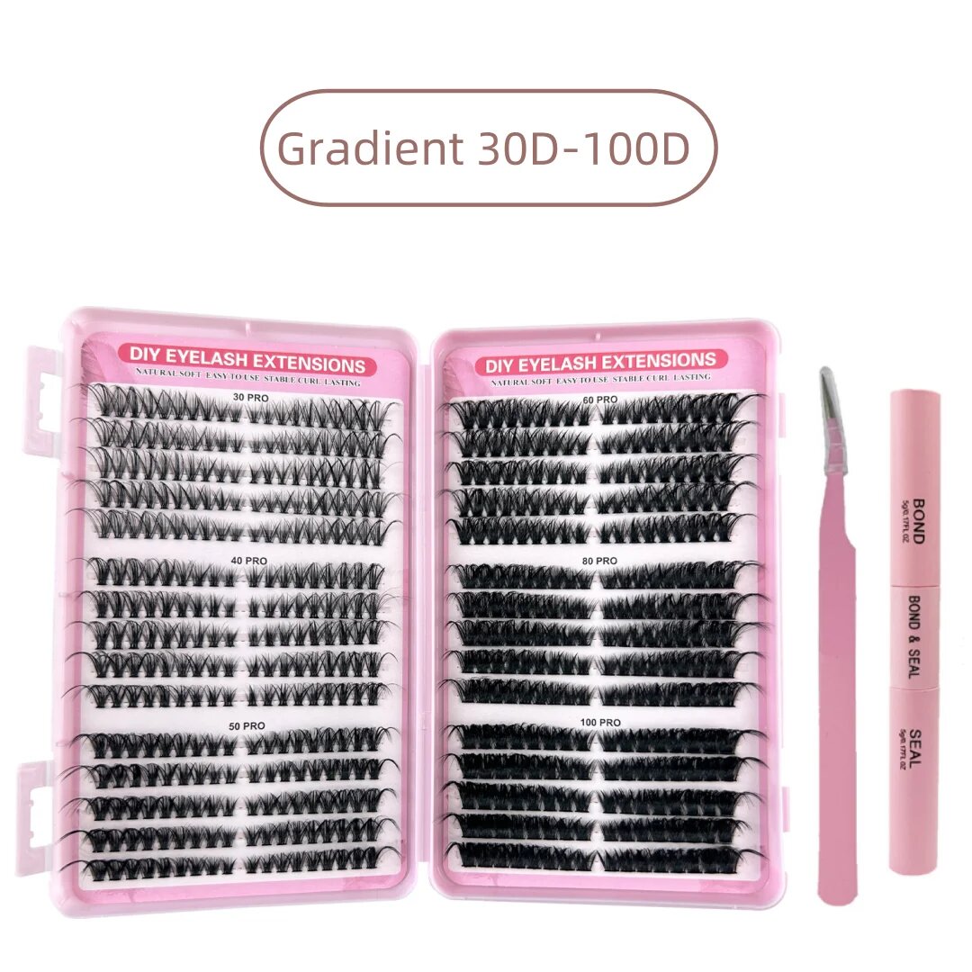 Набор кластеров для ресниц DIY B1-30D-100D