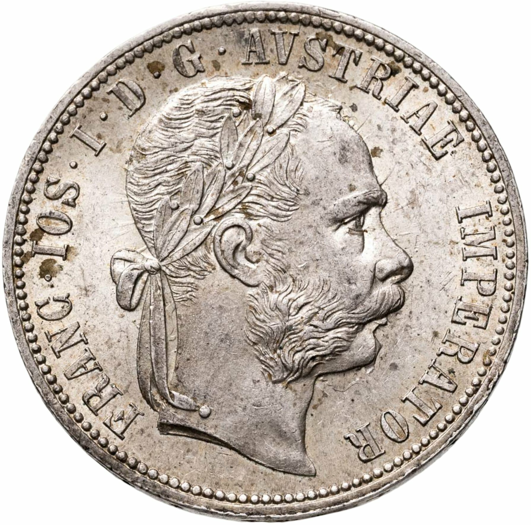 Австрия 1 флорин florin 1877 Франц-Иосиф, Серебро 900, в сохранности UNC