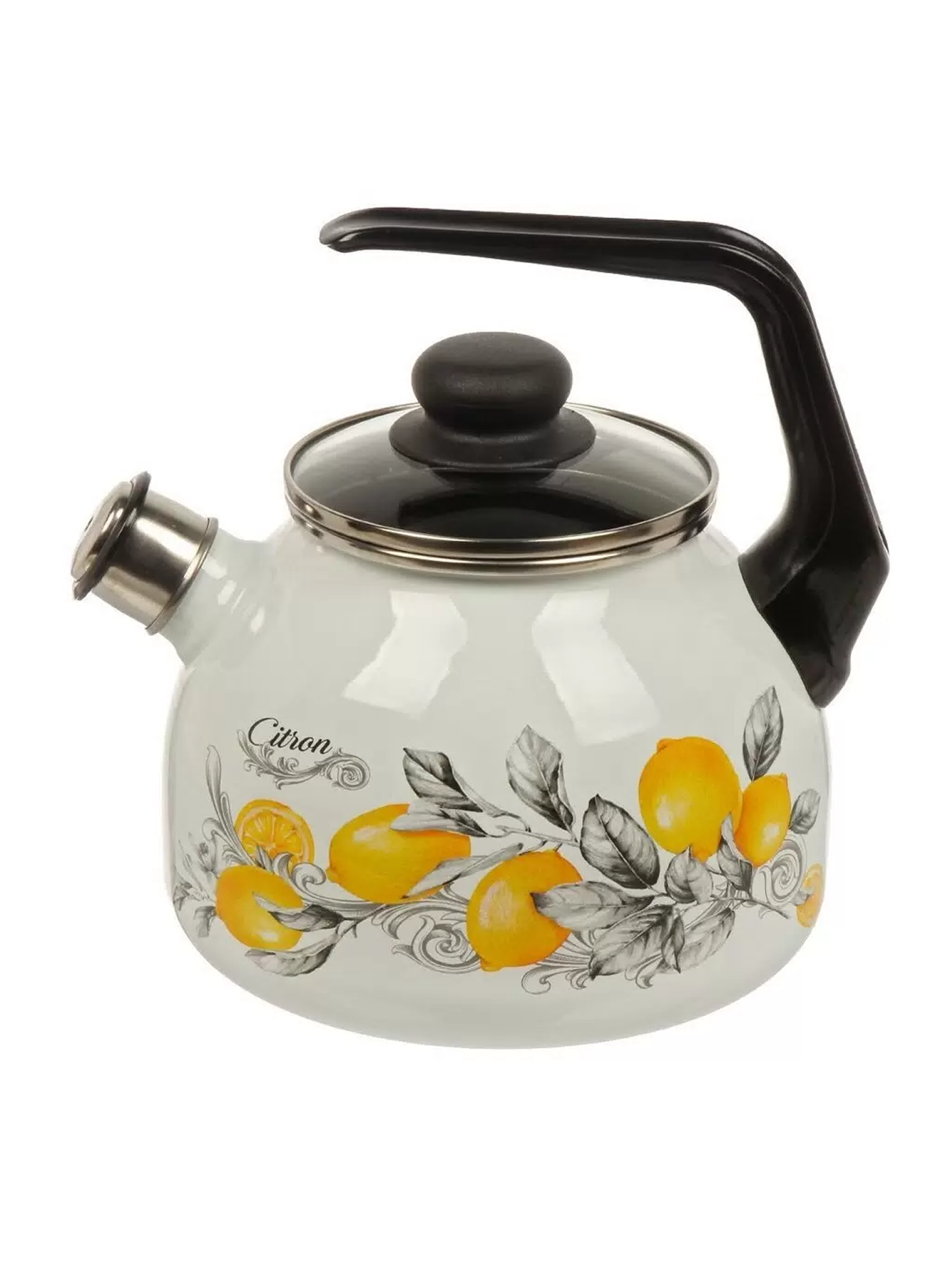 Чайник APPETITE 4с209я CITRON со свистком, эмалированный, 3,0л