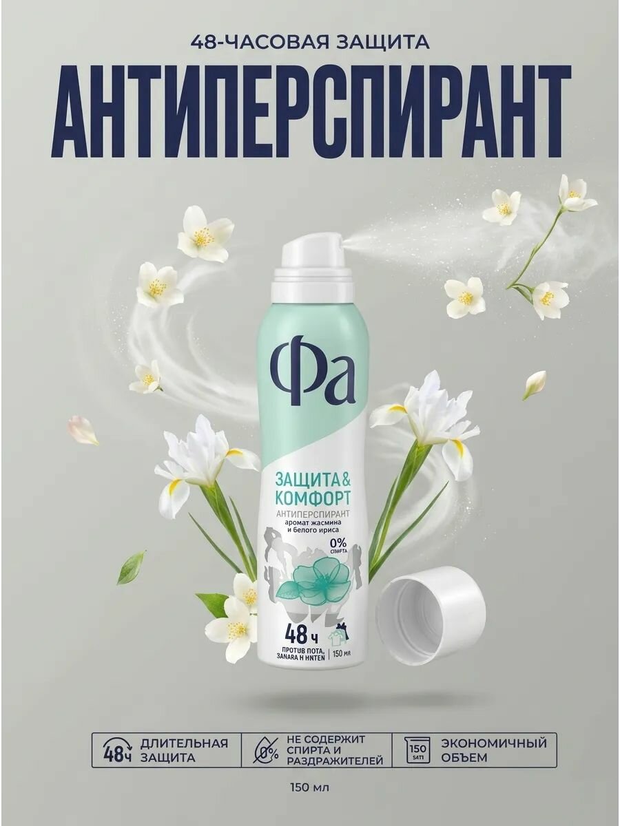 Женский антиперспирант Фа Защита и комфорт