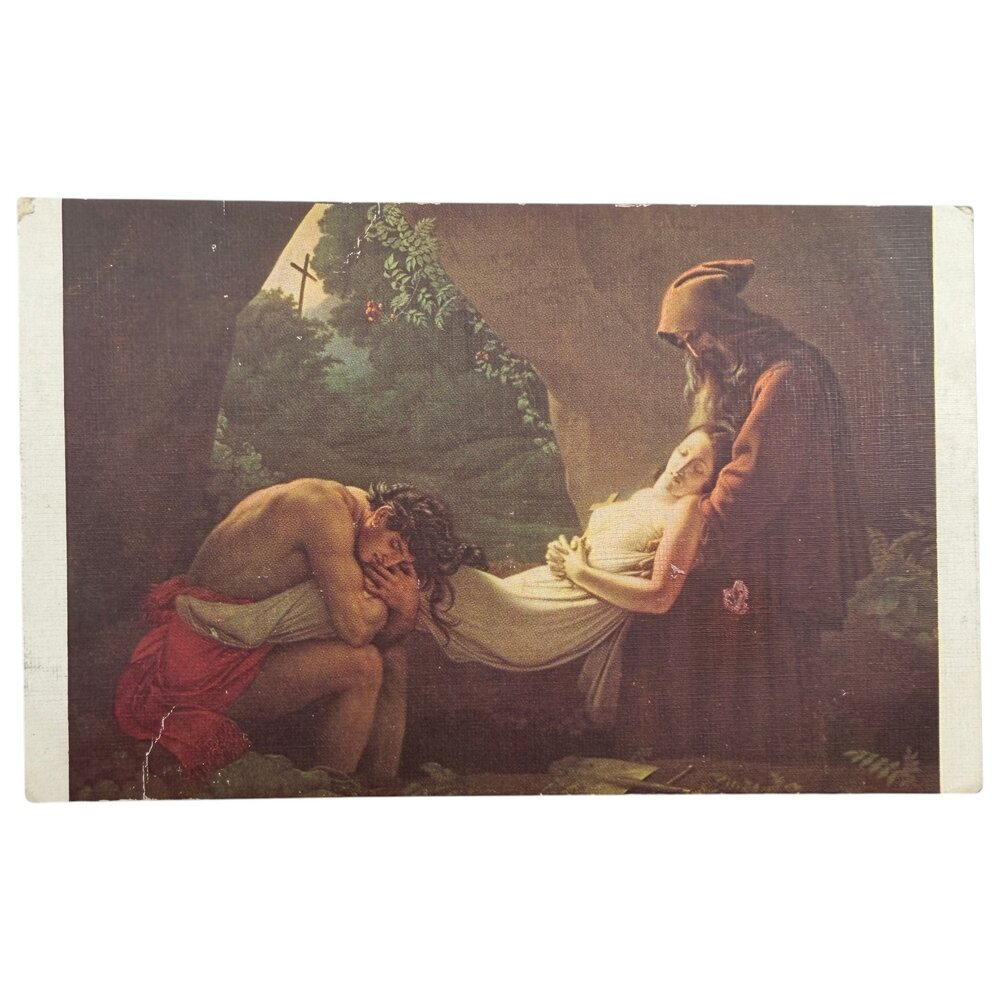 Почтовая открытка "Жироде-Триозон - Погребение Аталы" 1900-1915 гг. Франция
