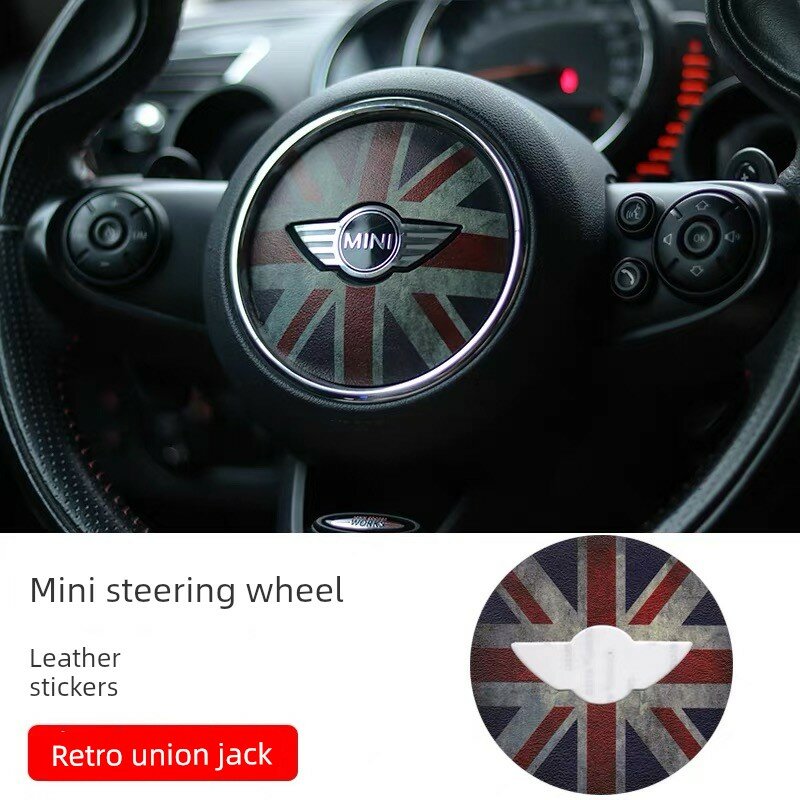 Ретро паттерн флага Великобритании для накладки руля BMW Mini Cooper, винтажный интерьерный декор