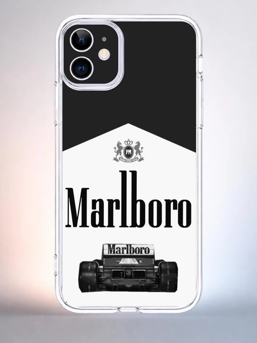 Чехол iPhone 11 марлборо силиконовый прозрачный