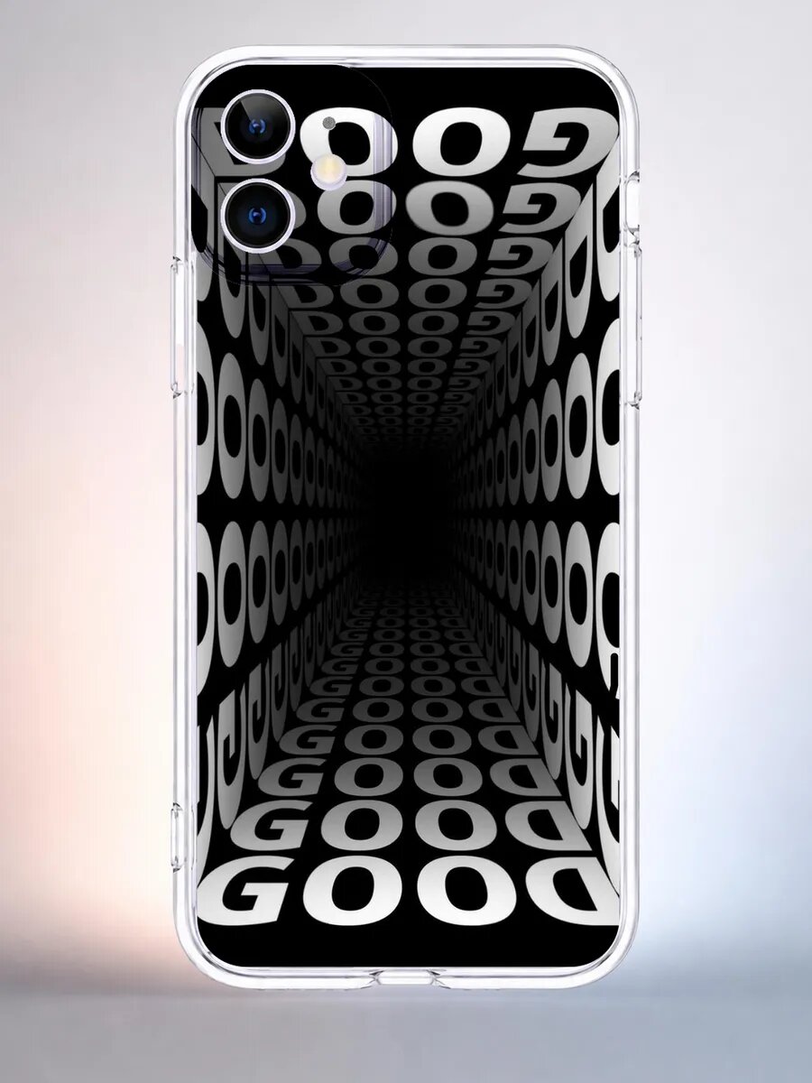 Чехол iPhone 11 GOOD тоннель силиконовый прозрачный