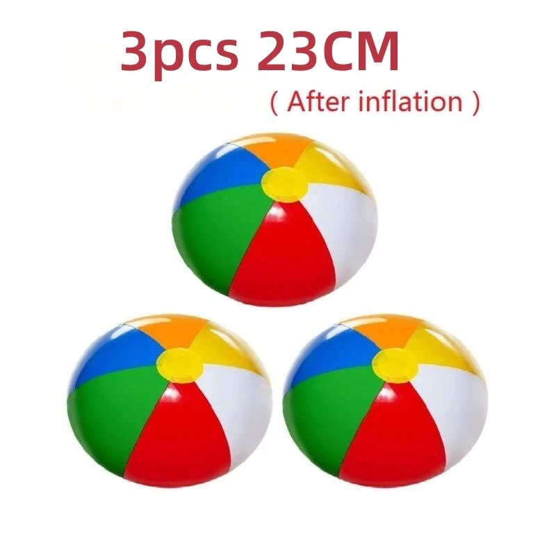Надувные пляжные мячи MEADE, набор из 3 шт, радужные цвета 3PCS 23cm Beach Ball