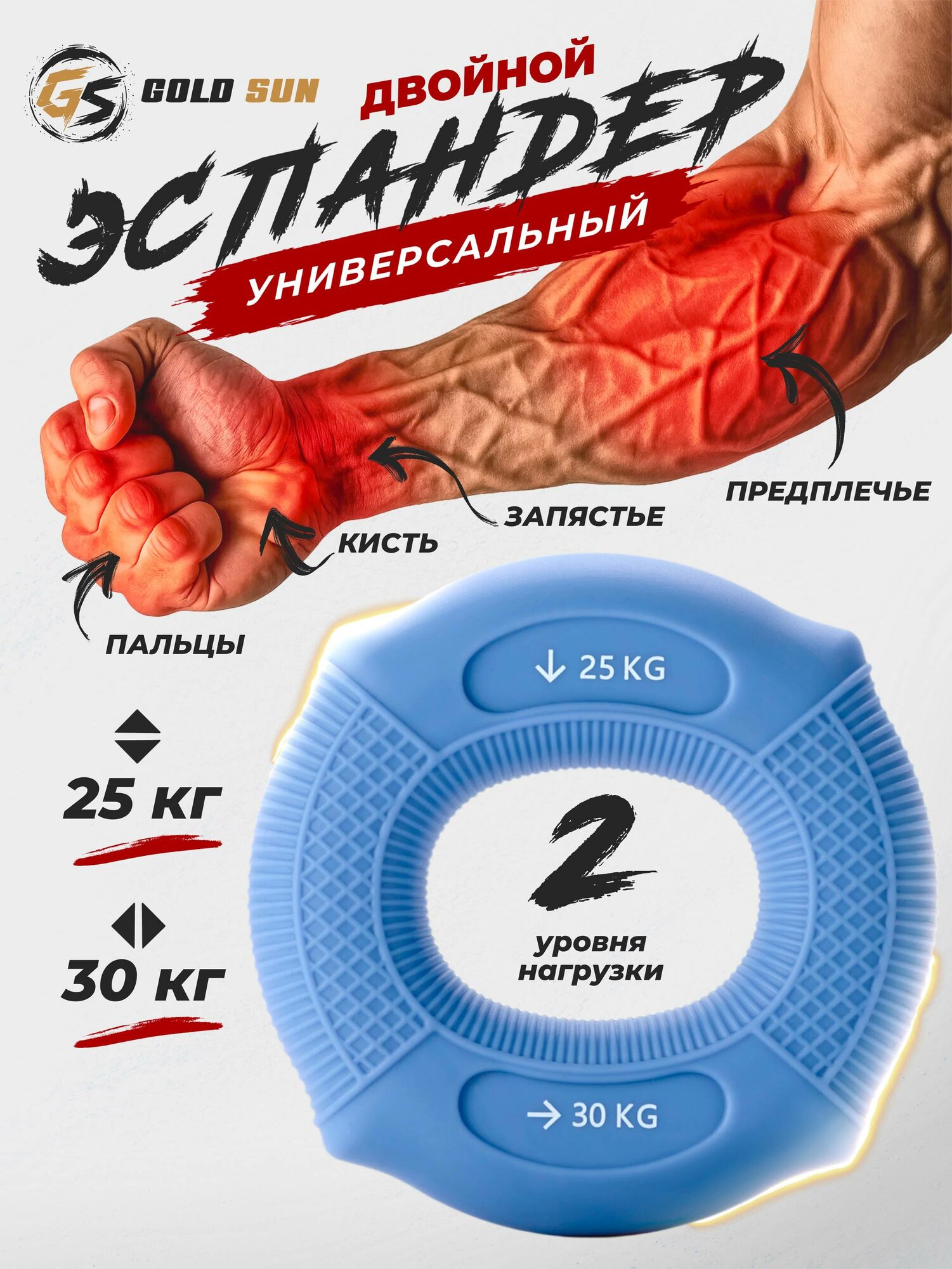 Тренажер для рук эспандер кистевой для рук 25 кг -30кг бублик