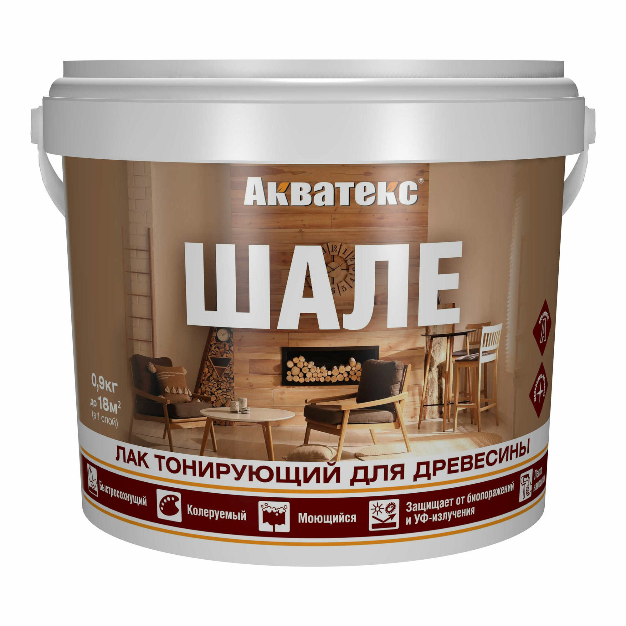 Тонирующий лак акватекс шале (белый / 0.9кг)