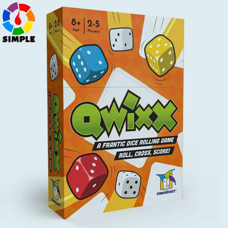 Qwixx: The frantic dice rolling game that everyone plays at once! Карточная игра Настольная игра