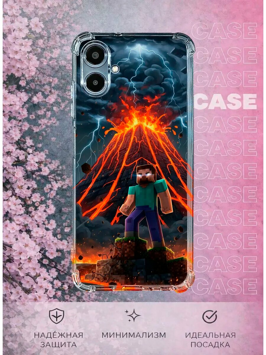 Чехол на Samsung A06 с принтом Майнкрафт херобрин
