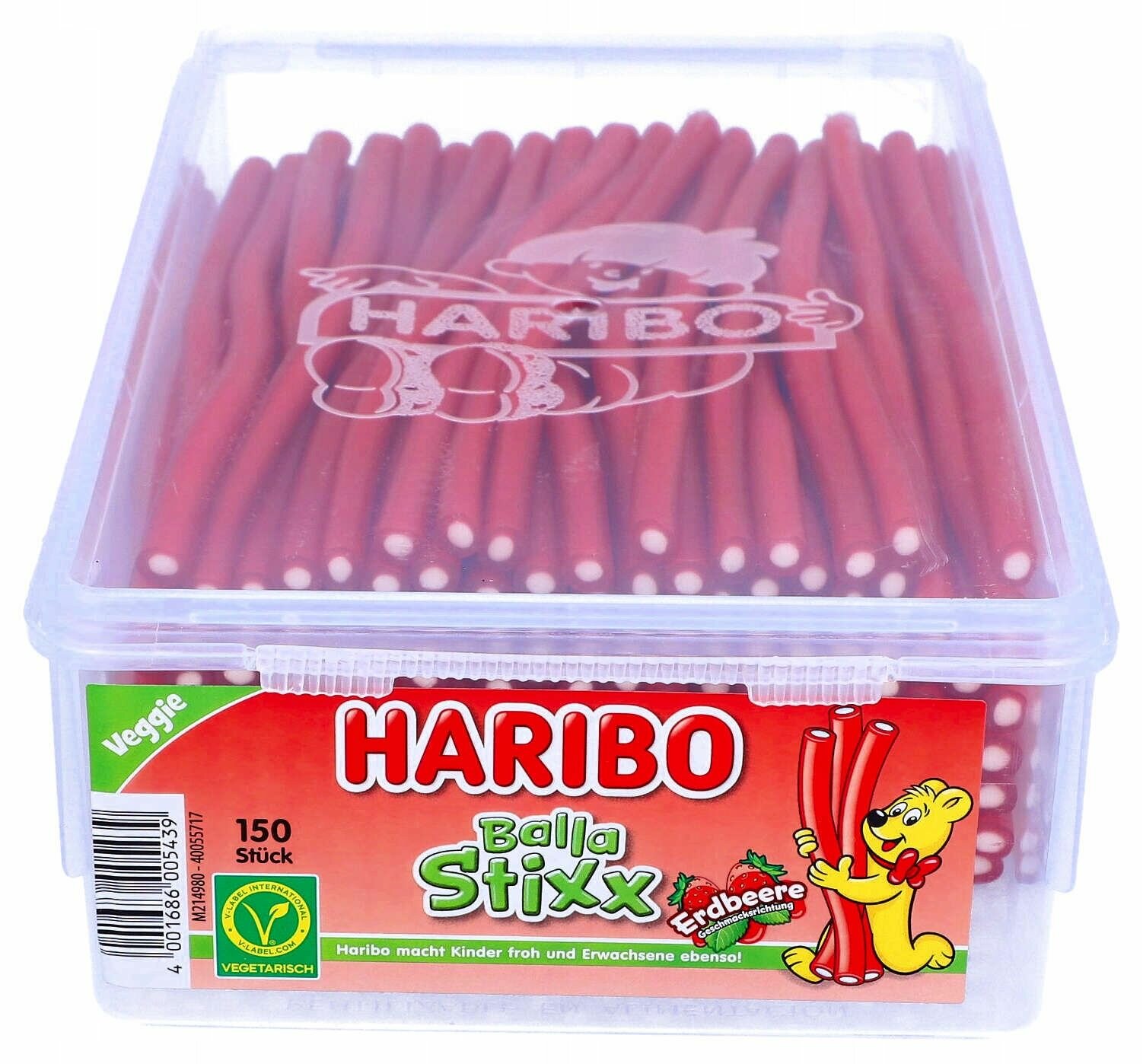 Желейные конфеты Haribo Balla Stixx с клубничным вкусом, 1125 г (150 шт) - 8426617114749