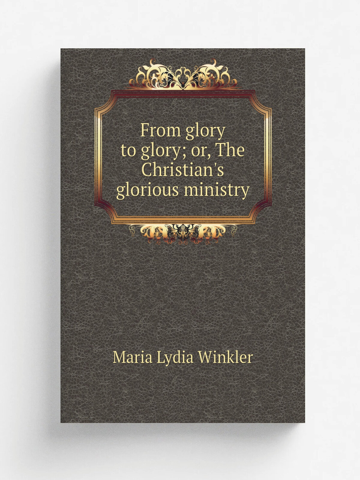 From glory to glory; or, The Christian's glorious ministry